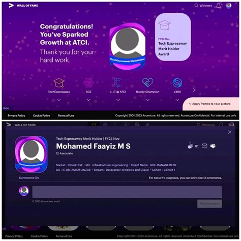 Accenture Accentureindia Techexpressway Fy24 Walloffame