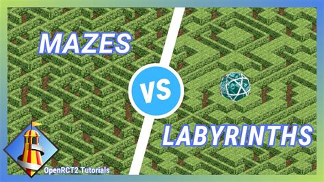 Mazes Vs Labyrinths No More Lost Peeps Openrct2 Tutorials Youtube