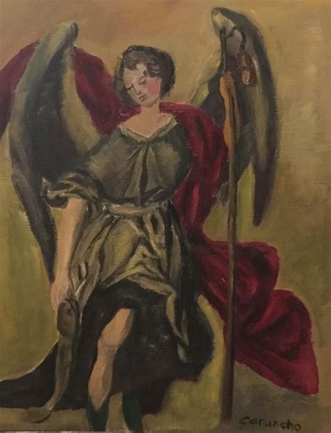 San Miguel Arcángel Peinture Par Mónica Caruncho Fontela Artmajeur