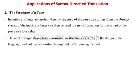 Syntax Directed Definition And Its Applications Pdf Programming