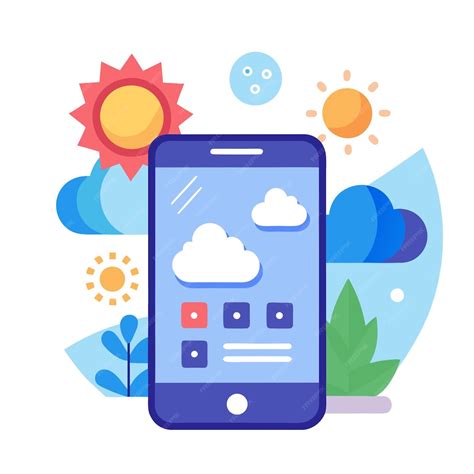 Weather Mobile App Clip Art And Vector Design With A White Background Premium Ai Generated Vector