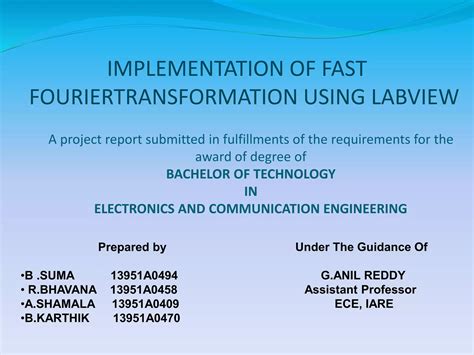 Fft Using Labview Pptx Computing Technology And Computing