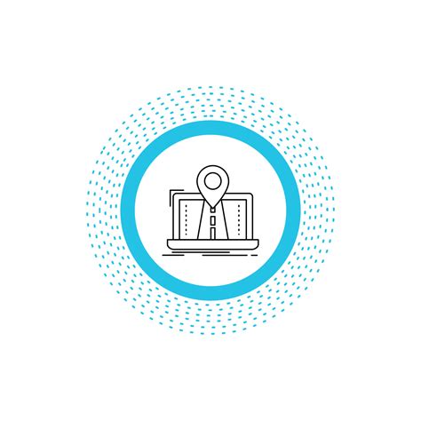 Navigation Map System Gps Route Line Icon Vector Isolated