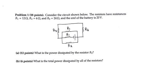 Solved Problem 1 18 ﻿points ﻿consider The Circuit Shown