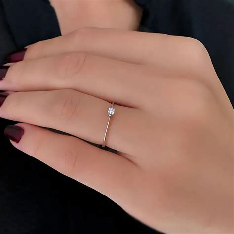 Tiny Engagement Ring Etsy