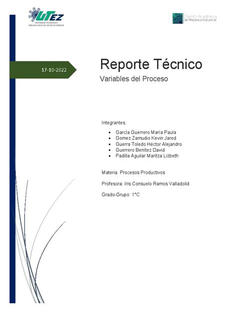 Variables Del Proceso Pdf Lápiz Pascal Unidad