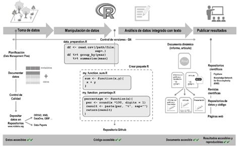 Esquema De Un Flujo De Trabajo Reproducible En Primer Lugar Los Datos