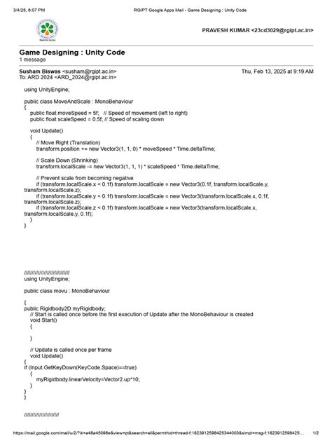 Game Designing Unity Code Pdf