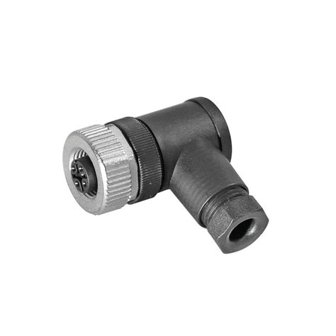 M12 Connector A Type Coded Socket Angled For 24v Dc