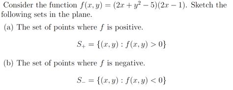 Solved Consider The Function F X Y 2x Y2−5 2x−1 Sketch