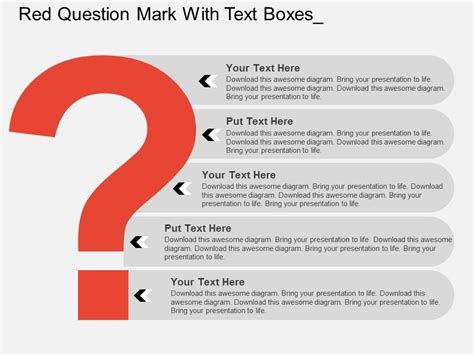 Red Question Mark With Text Boxes Flat Powerpoint Design PowerPoint Shapes PowerPoint Slide