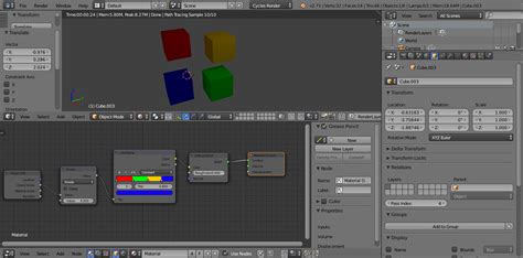 one material multiple meshes different colors materials and