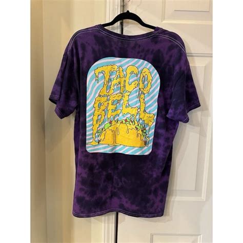 Taco Bell Shirts Taco Bell Cheesy Logo Purple Tie Dye T Shirt