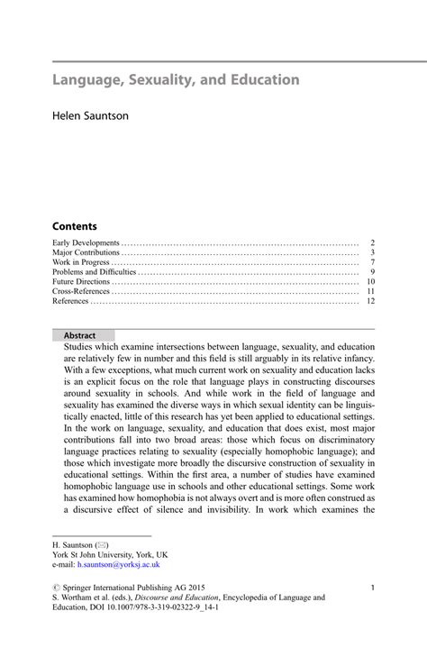 PDF Language Sexuality And Education