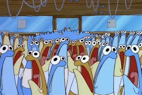 Blue With A Fish On Spongebob Clearly Shown