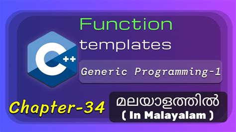 Function Templates Generic Pgming Basics Of C Programming 34