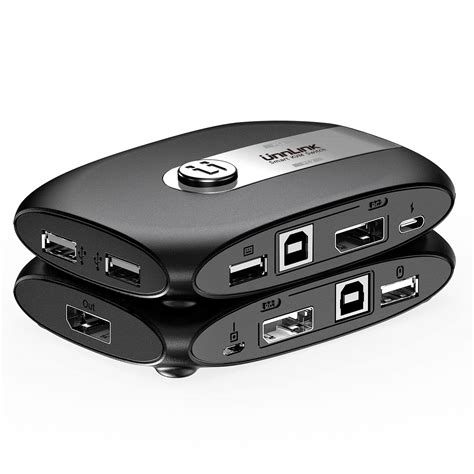 NnLInk KVM Switch DisplayPort Port UHD K Hz DP KVM Switcher For Computers Share One