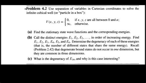 solved problem 4 2 use separation of variables in cartesian