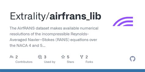 Github Extrality Airfrans Lib The Airfrans Dataset Makes Available Numerical Resolutions Of