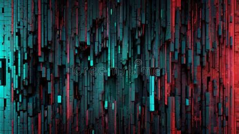 Ai Generated Digital Glitch Inspired Background Pattern With Fragmented
