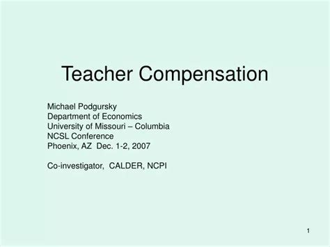 Ppt Teacher Compensation Powerpoint Presentation Free Download Id 1335274