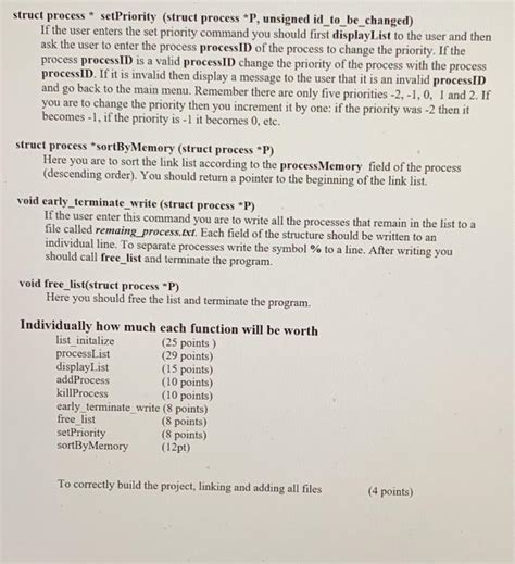 Solved Struct Process Setpriority Struct Process P