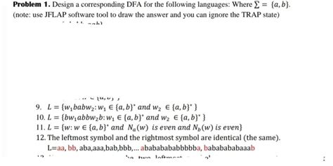 Solved Problem Design A Corresponding DFA For The Chegg