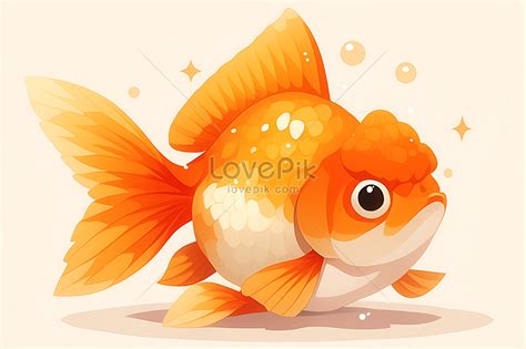 작은 금붕어 만화 그림 일러스트 무료 다운로드 Lovepik
