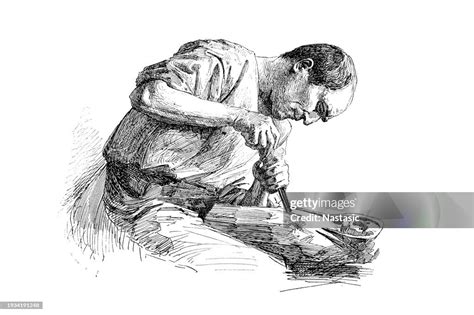 Woodworking With Chisel High Res Vector Graphic Getty Images