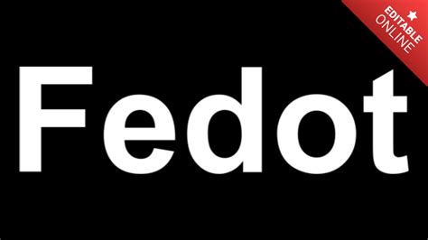 Fedot Plain On Black Background Text Effect Generator