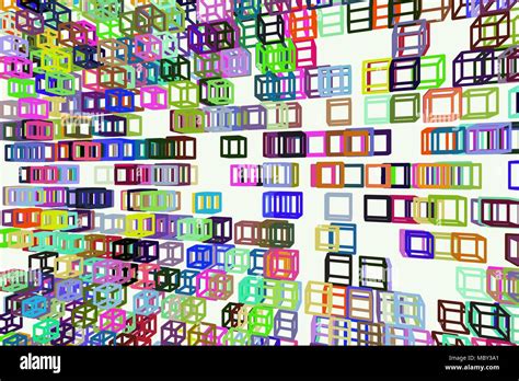Shape Of Square Rectangle Abstract Background Pattern 3d Perspective View Vector