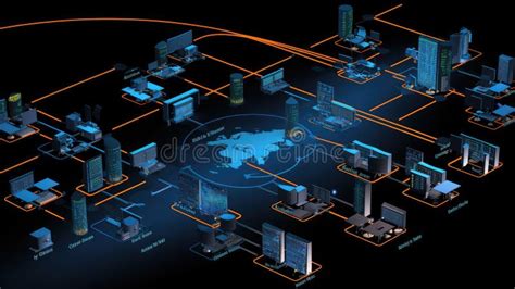 Servers Data Flow Stock Illustration Illustration Of Flow 369196470