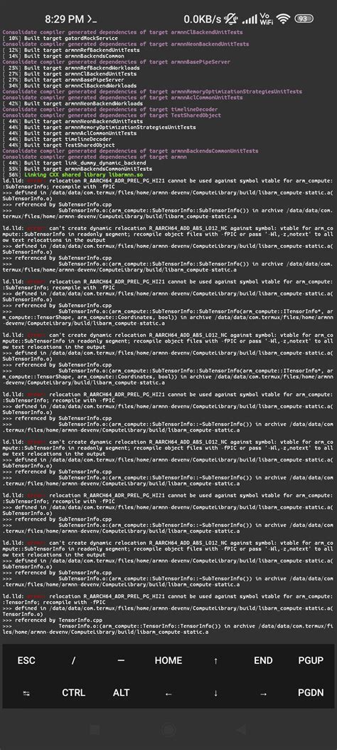 help wanted armnn build failed for android · issue 634 · arm software