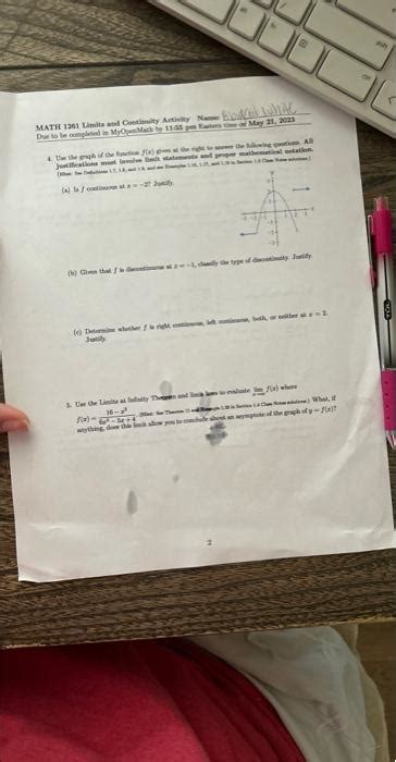 4 use the graph of the function f x given at the
