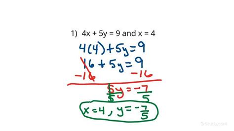 How To Solve A Linear Equation Using Substitution Algebra Study