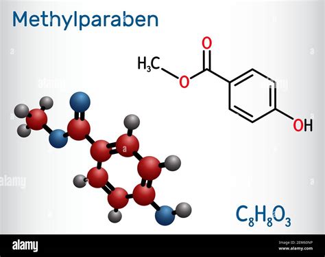 Methylparaben Methyl Paraben Methyl 4 Hydroxybenzoate Molecule It Is Paraben Antimicrobial