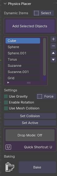 Artstation Physics Placer Blender Addon Dynamic Placement Tool Resources
