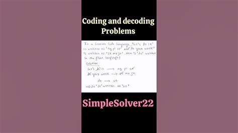 Coding And Decoding Problemsreasoning Codinganddecoding Reasoning