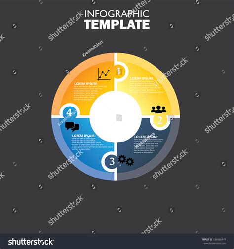Vector Circle Infographic Template Cycle Diagram Stock Vector Royalty Free