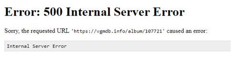Error Issue Hufman Vgmdb GitHub