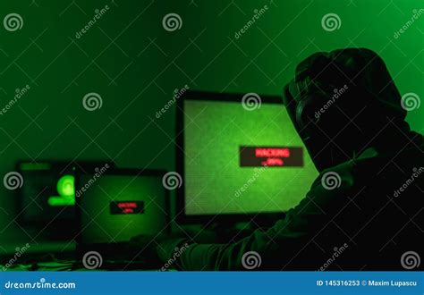 Anonymous Hacker Running Malware Stock Image Image Of Information