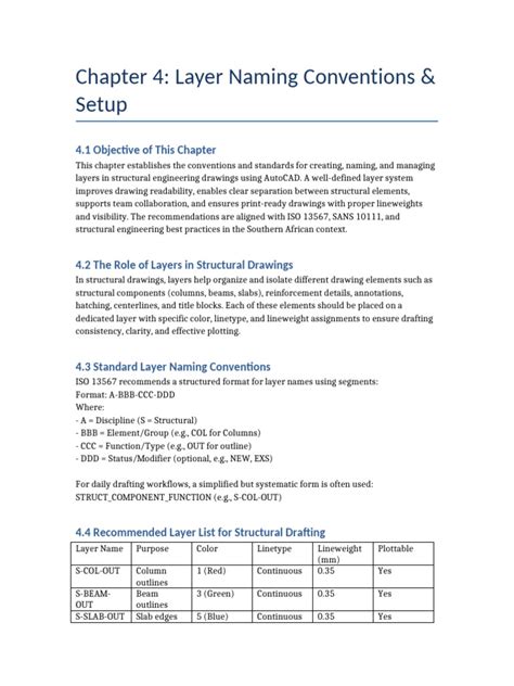 Chapter4layernamingconventionsandsetup Pdf Technical Drawing