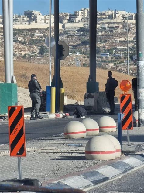 Palestinian Youth Shot At An Israeli Army Checkpoint South Of Jerusalem
