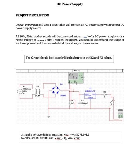 DC Power Supply PROJECT DESCRIPTION Design Implement Chegg