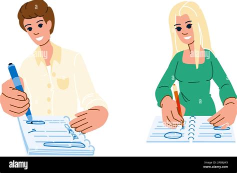 Business Taking Notes Vector Stock Vector Image Art Alamy