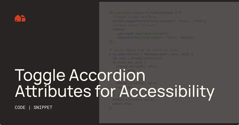 Toggle Accordion Attributes For Accessibility Snippet No Code Supply Co