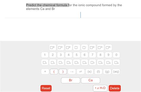 Solved Predict The Chemical Formula For The Ionic Compound