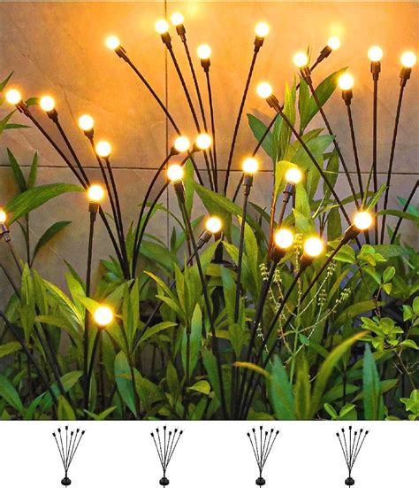 Solar Lights Outdoor Waterproof Ipx5 Solar Garden Lights Firefly