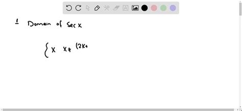 ⏩solved What Is The Domain And The Range Of Ysecx Numerade