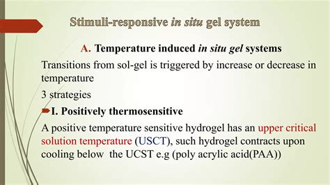 In Situ Gelling System For Drug Delivery Pptx